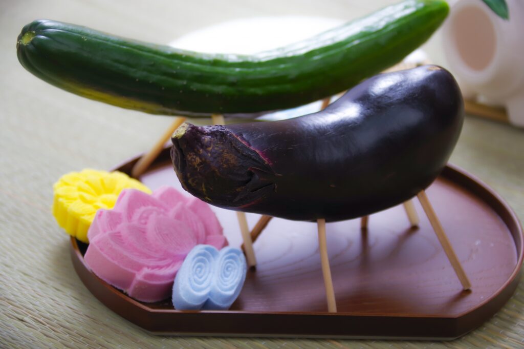 Japanese annual event in August “Obon”. The time of welcoming the souls ...